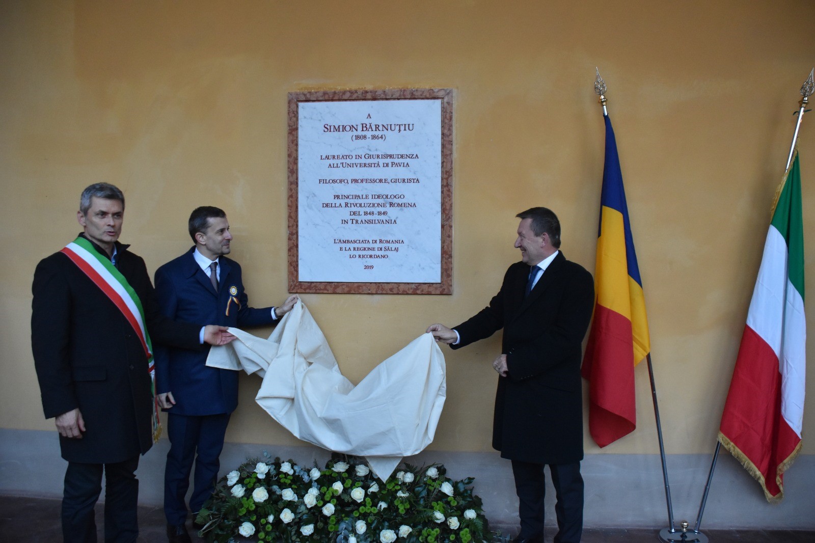 Italia: Ceremonia de dezvelire a plăcii dedicate lui Simion Bărnuțiu ...