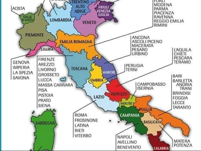 Regiunile și provinciile Italiei. Prezentare de bază a structurii ...