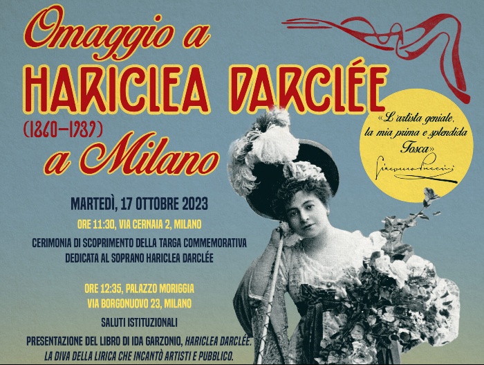 Evenimente omagiale în Italia, dedicate sopranei Hariclea Darclée ...